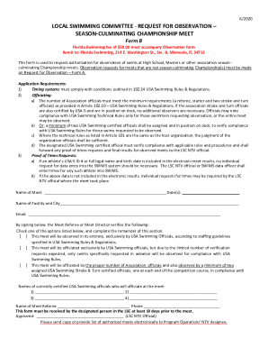 Fillable Online REQUEST FOR OBSERVATION Fax Email Print - pdfFiller