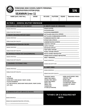 Fillable Online Cadet General Orders/Navy Enlisted & Officer Ranks ...