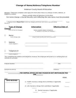 Employee Change of Access Doc Template | pdfFiller