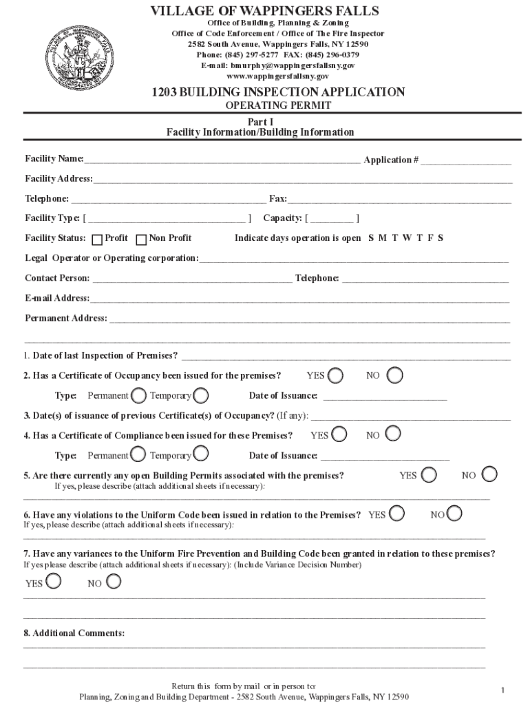 Fillable Online Map : Town of Wappinger and Village of Wappingers Falls ...