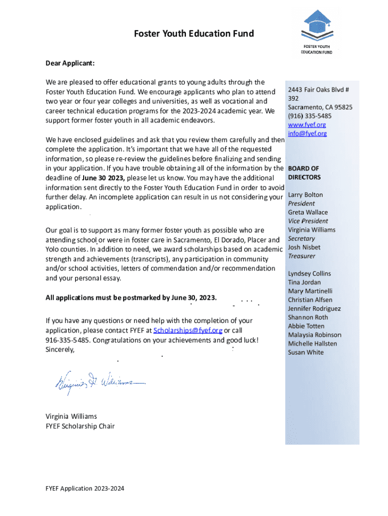 Fillable Online Education and Training Vouchers for Current and Former ...