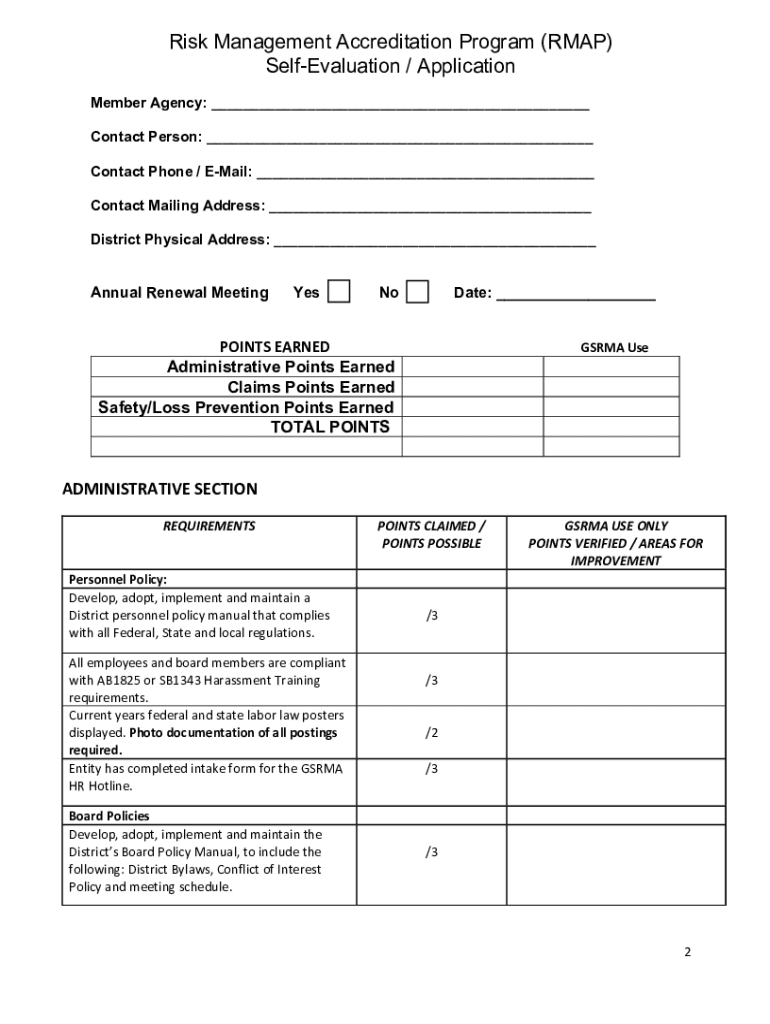 Fillable Online RMAP Changes for 22/23GSRMA Fax Email Print - pdfFiller
