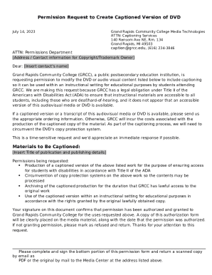Caption RequestGrand Rapids Community College Doc Template | pdfFiller