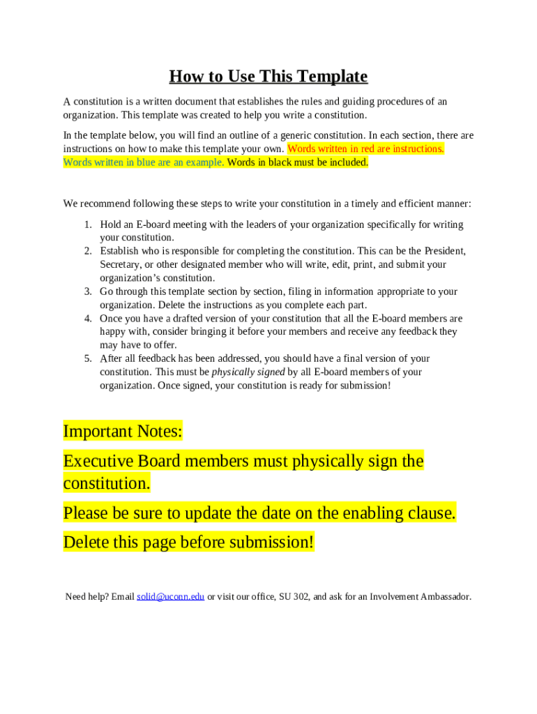 How to Write a Constitution: 12 Steps (with Pictures) - solid uconn Doc ...