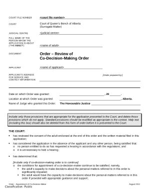 10- OrderReview of Co-Decision-Making Order. 10- OrderReview of Co ...