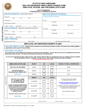 Fillable Online 2023-VOYA-Life-Insurance-Enrollment-Change-Form ...