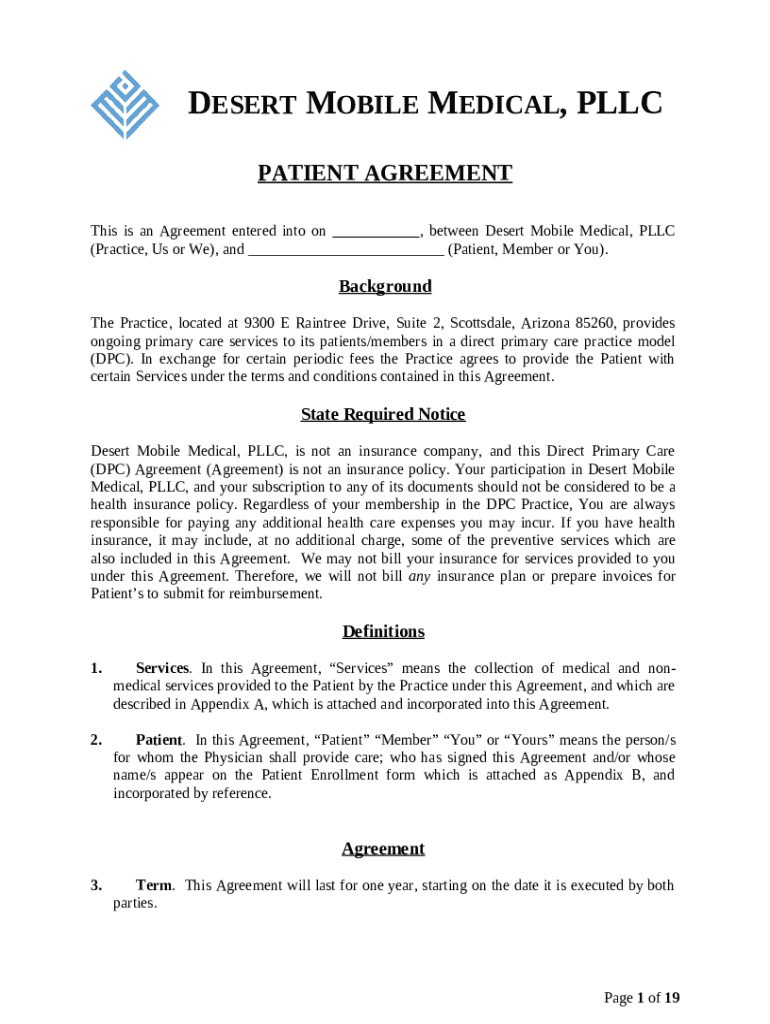 Desert Mobile Medical, PLLC Doc Template | pdfFiller