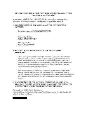 Fillable Online SUBPART 206.3OTHER THAN FULL AND OPEN ... Fax Email ...