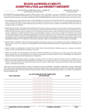 Fillable Online PIT CREW RELEASE and WAIVER of LIABILITY, ... Fax Email ...