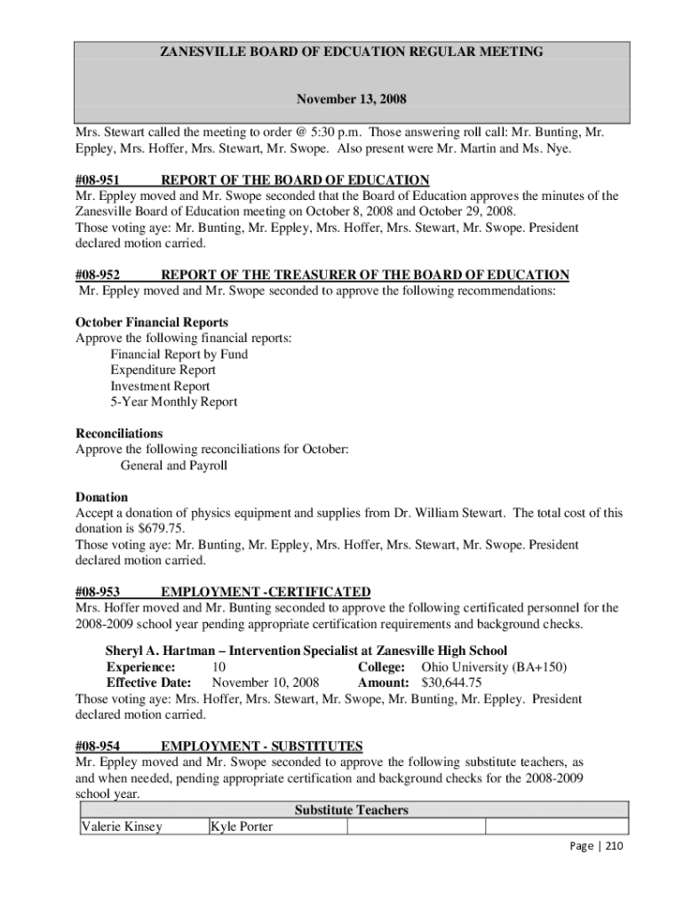 Fillable Online declared motion carried Fax Email Print - pdfFiller