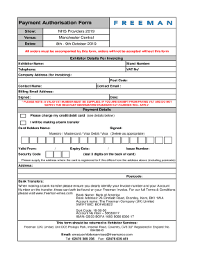 Fillable Online Payment Authorisation Form Fax Email Print - pdfFiller