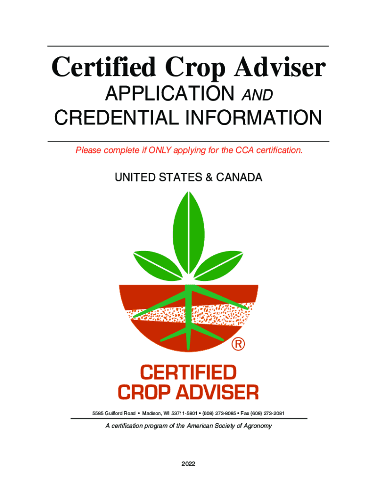 Fillable Online CCA Credential Forms Fax Email Print - pdfFiller