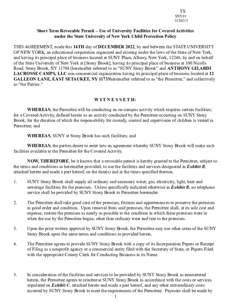 Fillable Online Revocable Permit/FormsFinance & Administration Fax ...