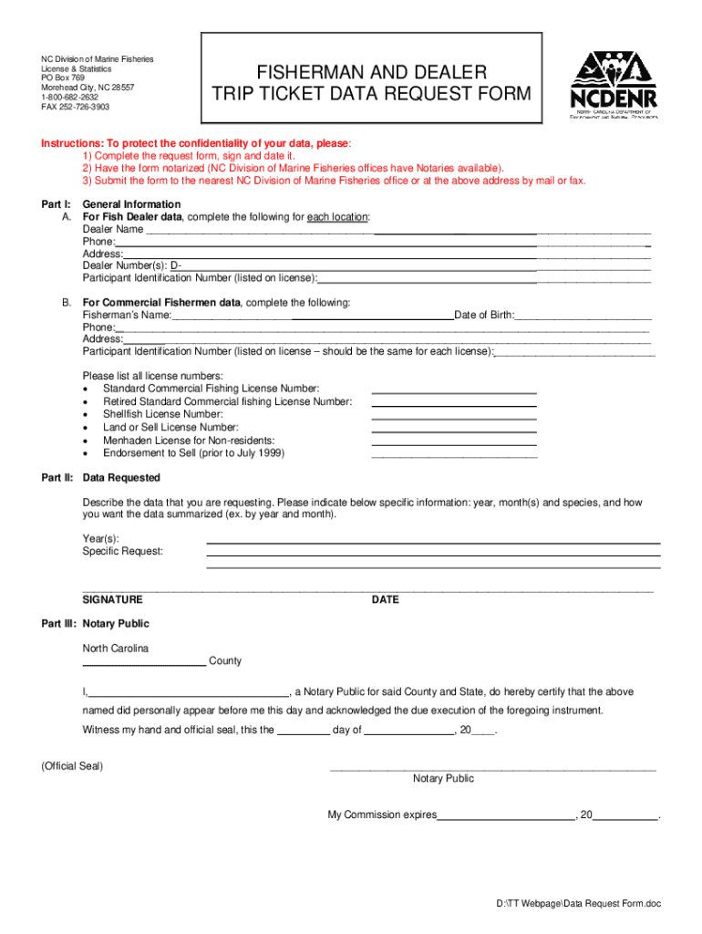 Fillable Online Renew commercial fishing, dealer, for-hire licenses Fax ...