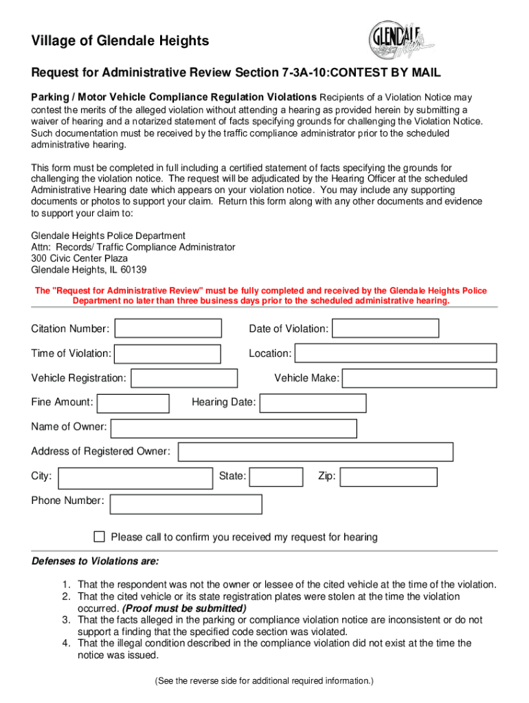 Fillable Online Request for Administrative Review form Fax Email Print - pdfFiller