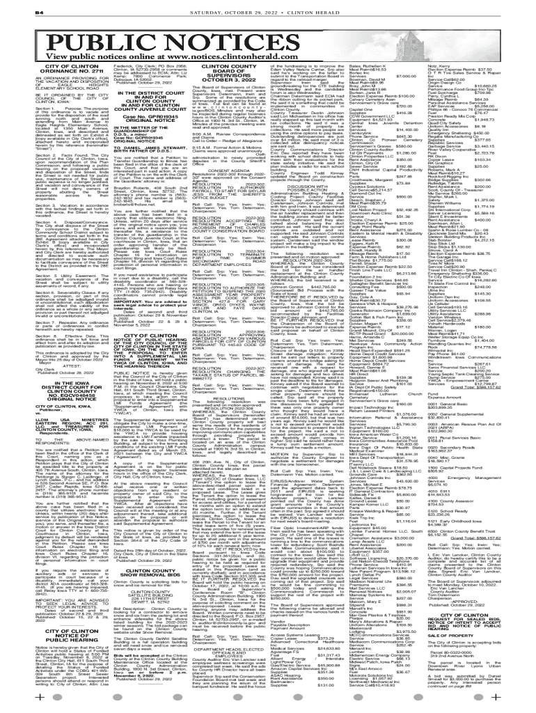 Fillable Online SATURDAY, OCTOBER 8th Clint Kirby, Ryan Tharp, and ...