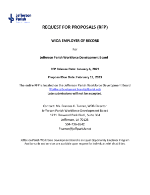 Fillable Online Request For Proposal Announcements Fax Email Print ...