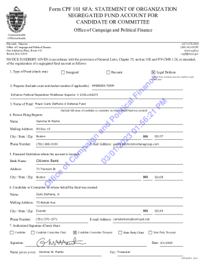 Fillable Online candidate's committee - municipal form Fax Email Print ...