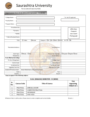 Fillable Online (ENGLISH) Semester - IV (NEW) Fax Email Print - pdfFiller