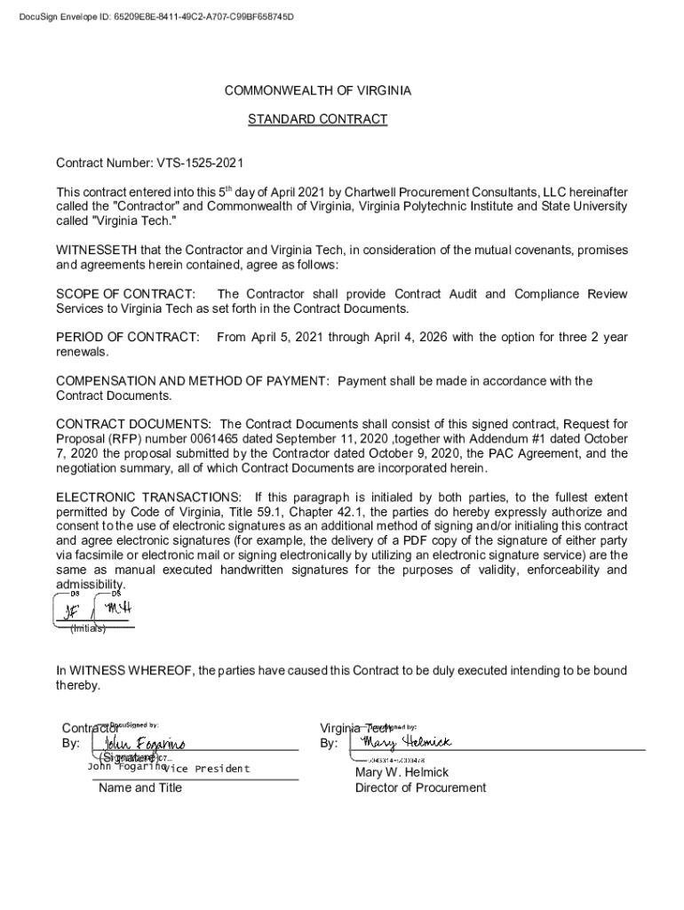 Fillable Online secure hosting vt VTS-1525-2021 This contract entered ...