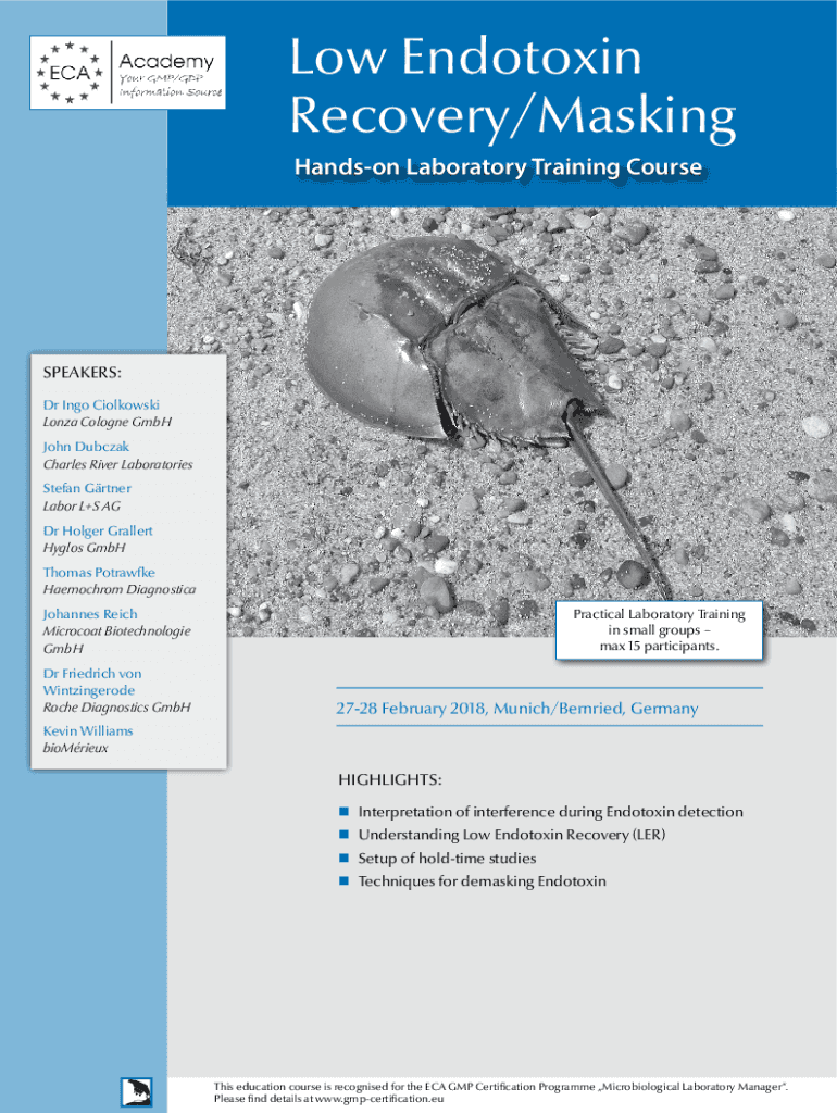 Fillable Online Low Endotoxin Recovery/Masking. In the last years the ...