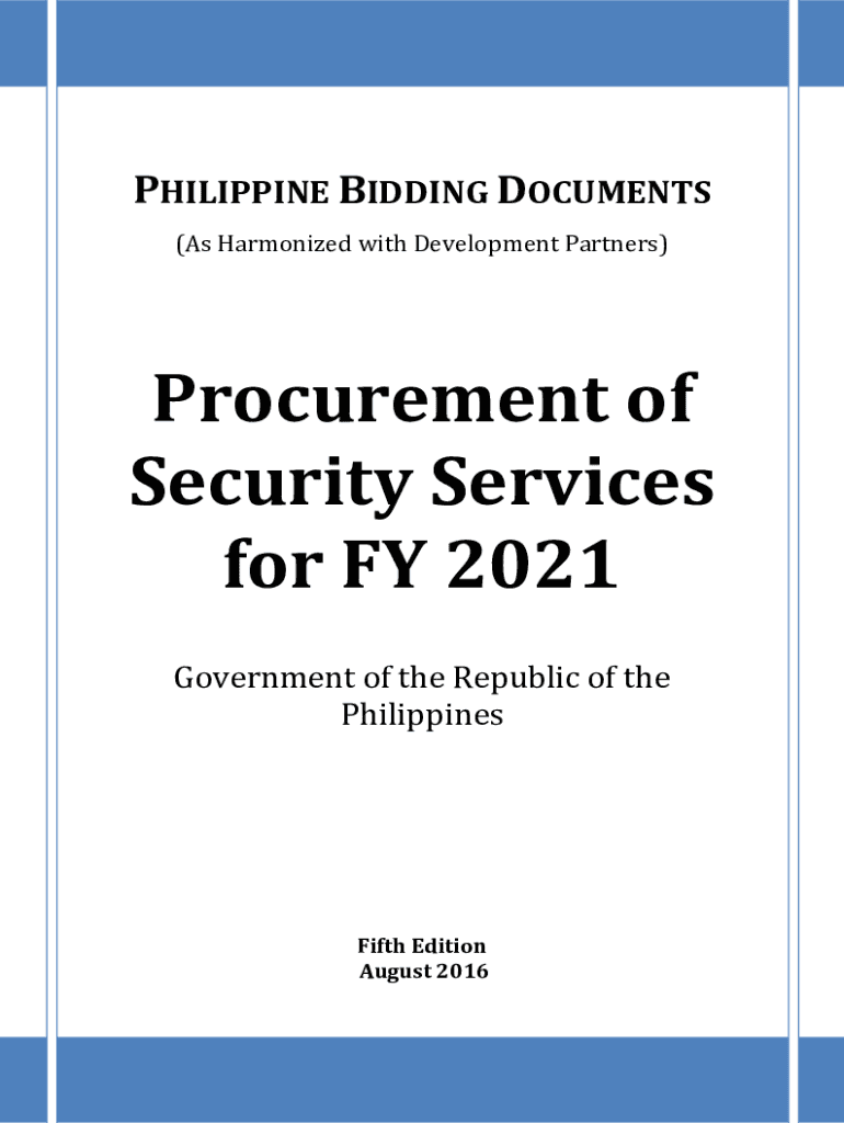 Fillable Online Security services bidding documents Fax Email Print - pdfFiller