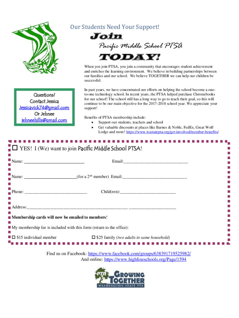 Fillable Online Our Students Need Your Support Fax Email Print - pdfFiller