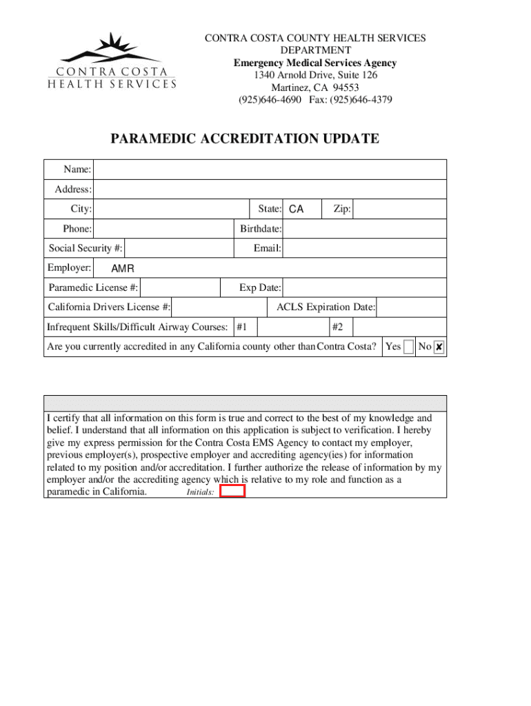 Fillable Online Emergency Medical Services :: EMS Fax Email Print ...