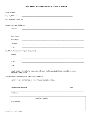 Fillable Online Rent Stabilization Property Registration Form Fax Email ...