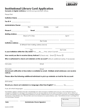 Fillable Online How do I...Get a Library Card?South Pasadena, CA Fax ...