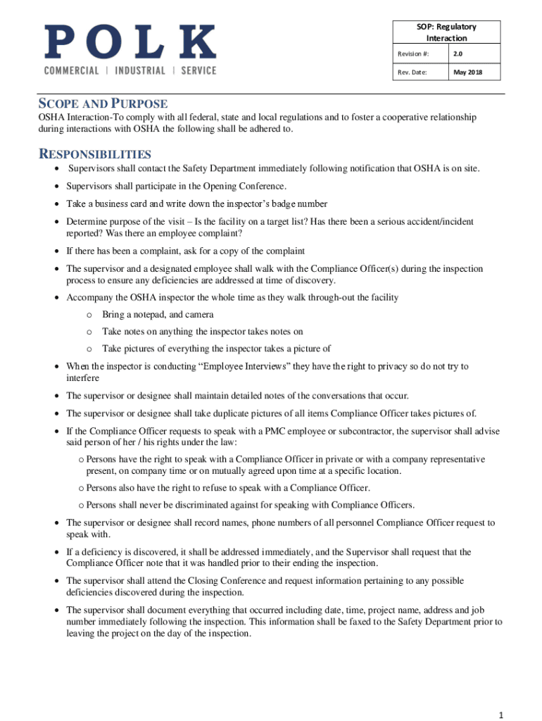 Fillable Online How to Improve Regulatory Compliance with SOP Programs ...