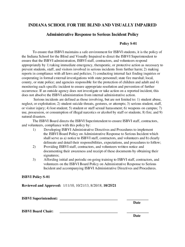 Fillable Online EPICS Indiana School for the Blind and Visually ...