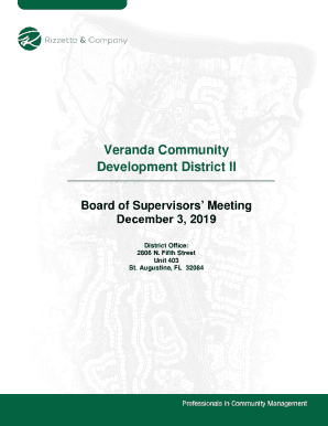 Fillable Online Veranda Community Development District II Fax Email ...