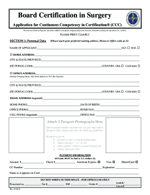 Fillable Online Application for Continuous Competency in Certification ...