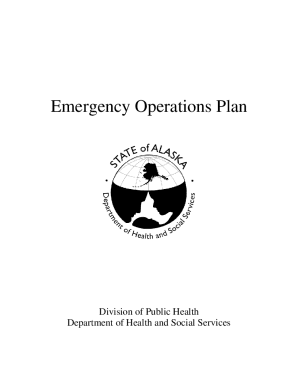 Fillable Online DRAFT Emergency Operations Plan. DRAFT Emergency ...
