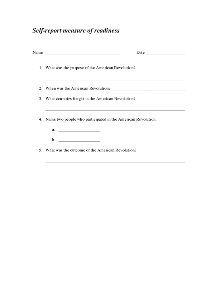 Fillable Online iris peabody vanderbilt 3a Self report sample questions ...