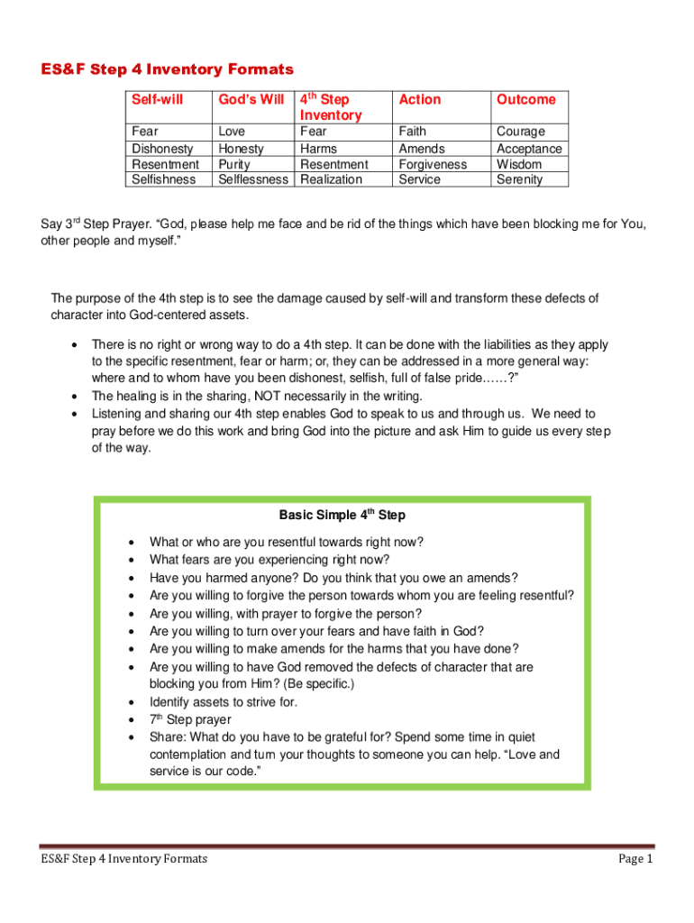Fillable Online ES&F Step 4 Inventory Formats Fax Email Print - pdfFiller