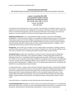 Fillable Online Professional Disclosure Statement (PDS) : State of ...