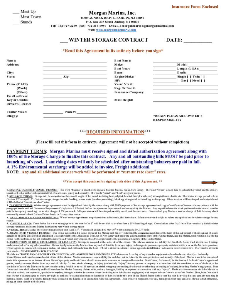 Fillable Online Morgan Marina in Parlin, NJ, United States - Marina ...