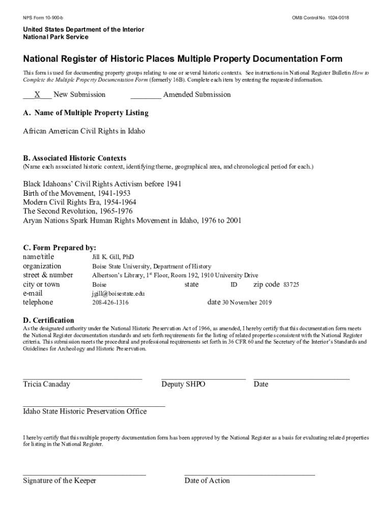 Fillable Online African American Civil Rights in Idaho Fax Email Print ...