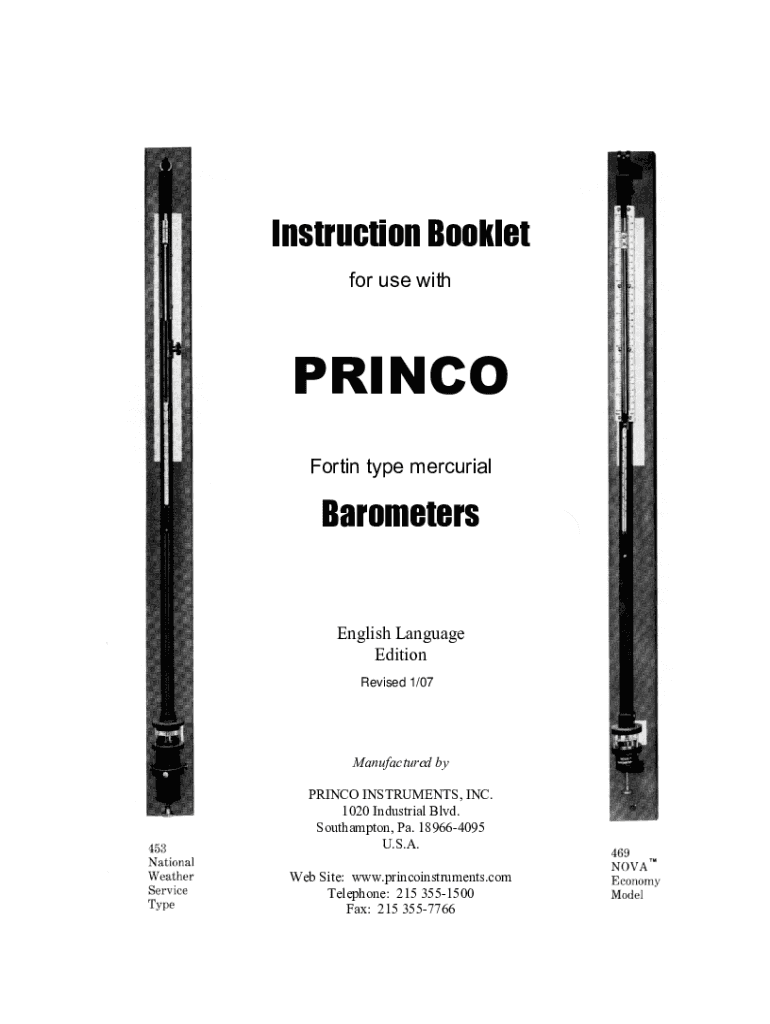 Fillable Online Princo Instruments - Process Level Controls, Open ...