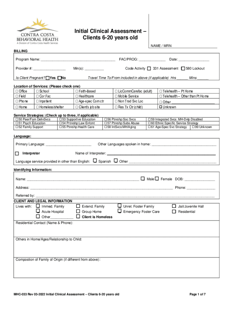 Fillable Online Family History Questionnaire for Common Hereditary ...