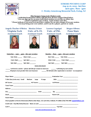 Fillable Online Field Locations For Practice, Tournaments, and Camps ...