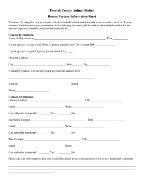 Fillable Online Surrendering a Pet, Orange County Animal Services Fax ...