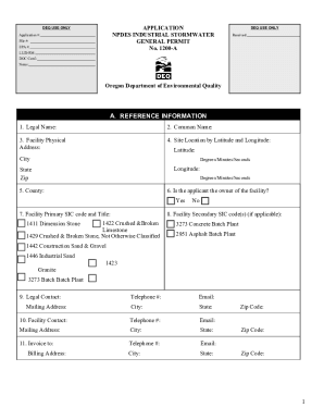 Fillable Online Industrial Stormwater Permits : Water Quality Permits ...