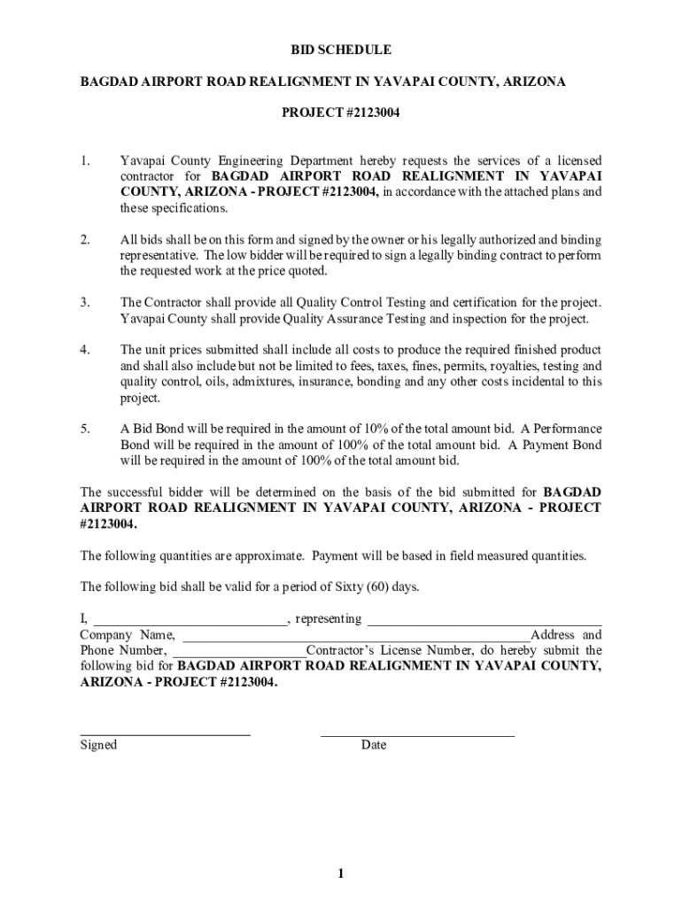 Fillable Online Road realignment project scheduled to start near Bagdad ...