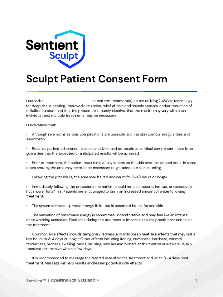 Fillable Online Sculpt Patient Consent Form Fax Email Print - pdfFiller