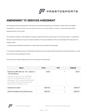 Fillable Online AMENDMENT TO SERVICES AGREEMENT Fax Email Print - pdfFiller