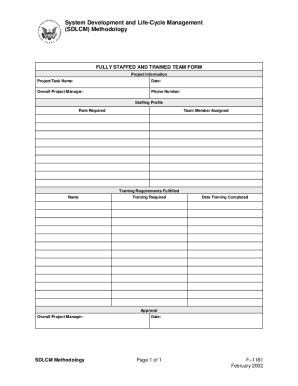 Fillable Online System Development Life-Cycle Management (SDLCM ...