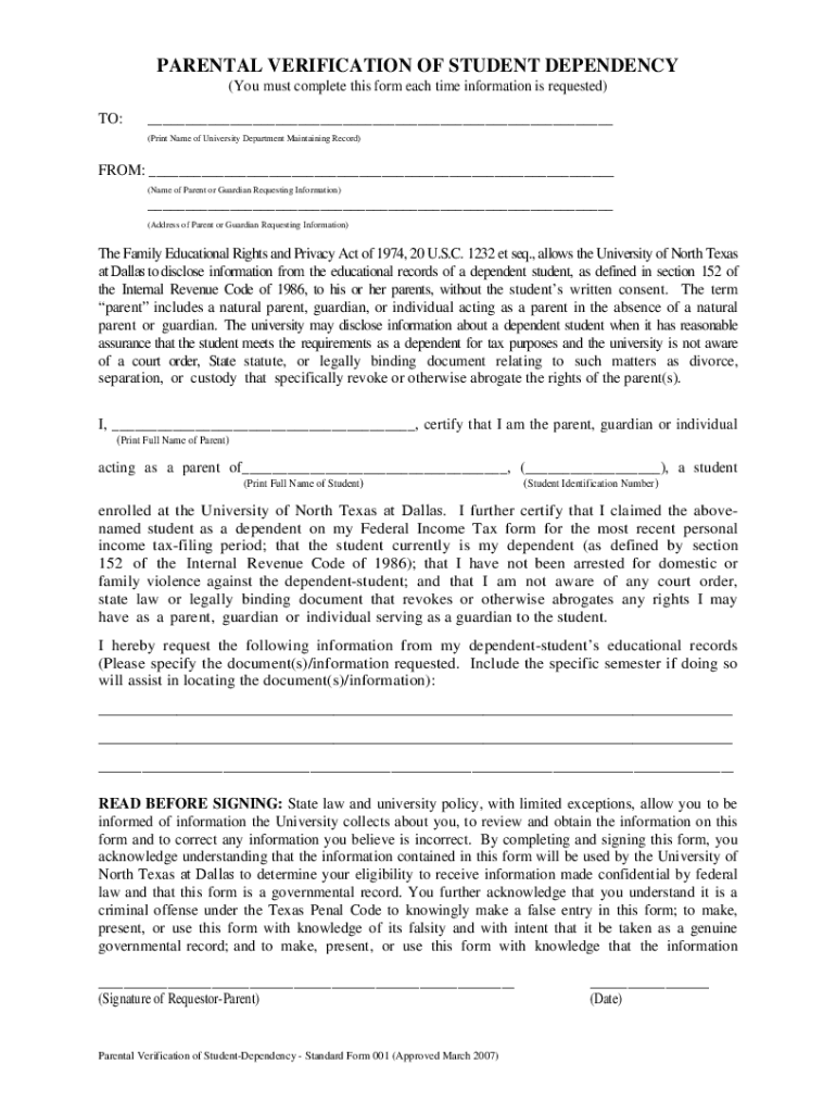 Fillable Online Dependent Verification Worksheet (V5) 2019-2020 Call 1-800- ... Fax Email Print ...